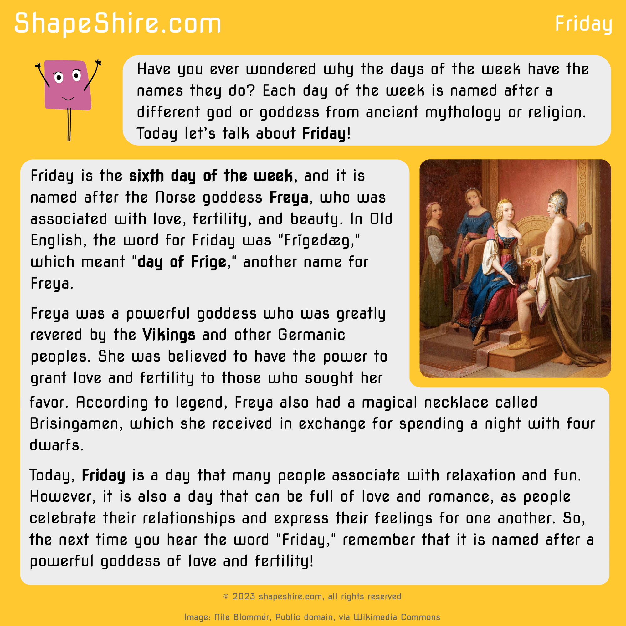 Days of the week: Friday - ShapeShire